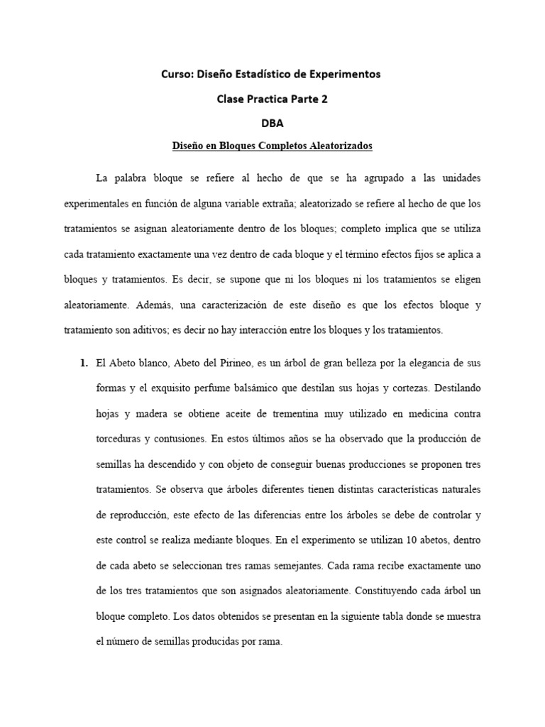 Clase Practica 2 Dba | PDF | Análisis de variación | Valor P