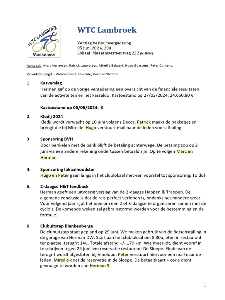 WTCL Bestuur | PDF