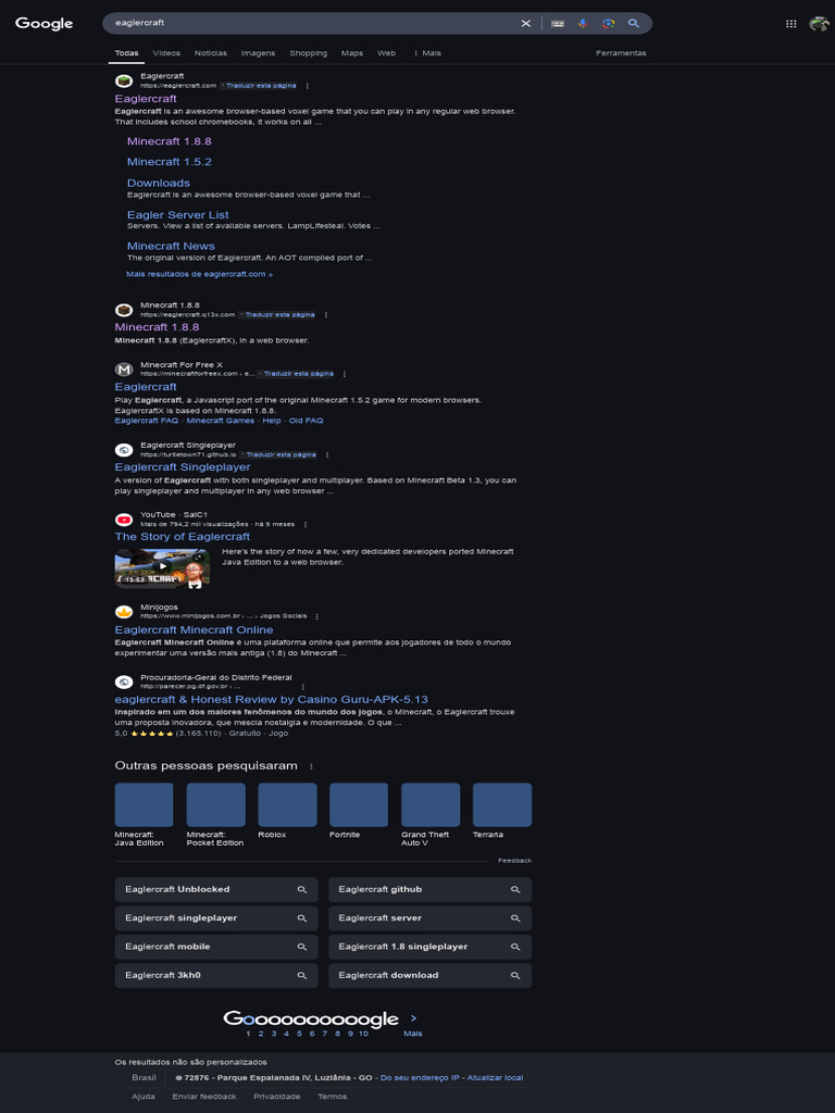 Eaglercraft: Jogo Voxel Online | PDF | Minecraft