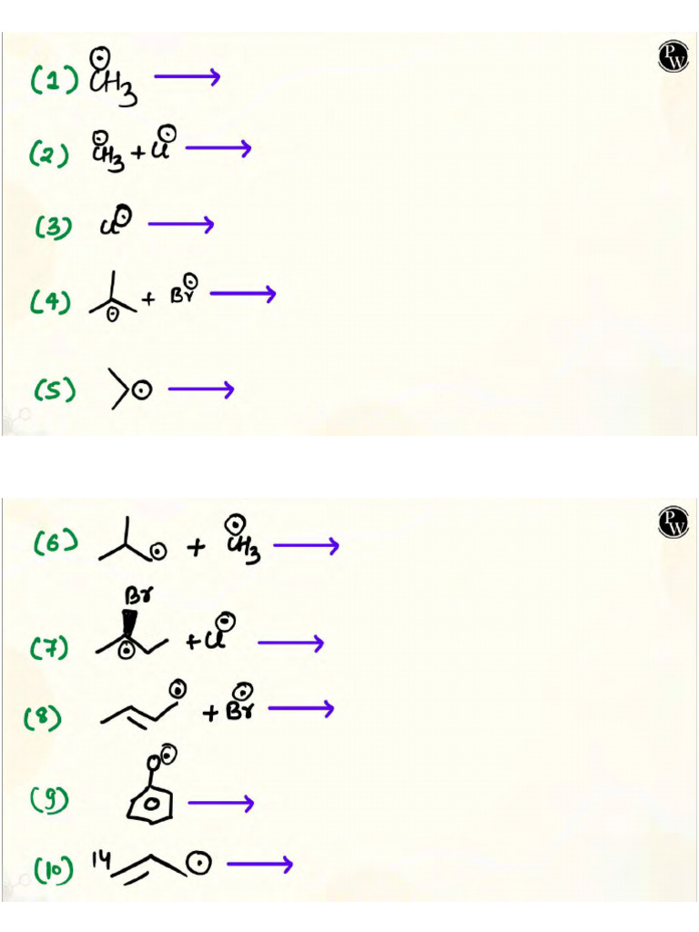Free Radical - Revision Plan Notes | PDF