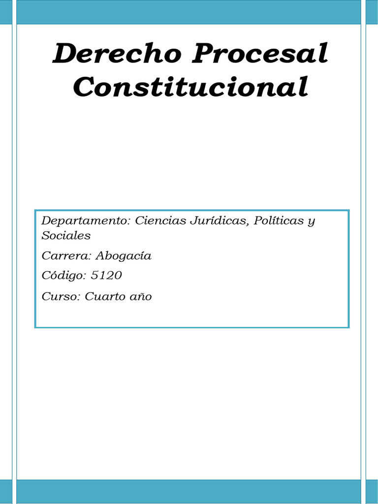 Resumen Derecho Procesal Constitucional 2020 | PDF | Debido al proceso ...
