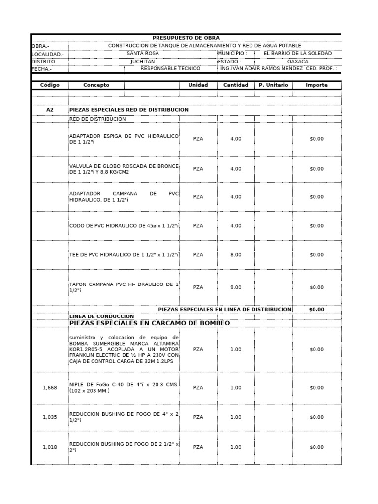 Materiales A Cotizar | PDF | edificio | Materiales