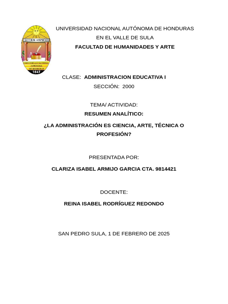 Armijo Clariza U1T1a1 | PDF | Teoría | Science
