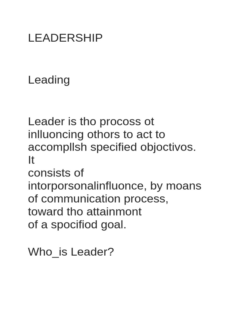 LEADERSHIP | PDF