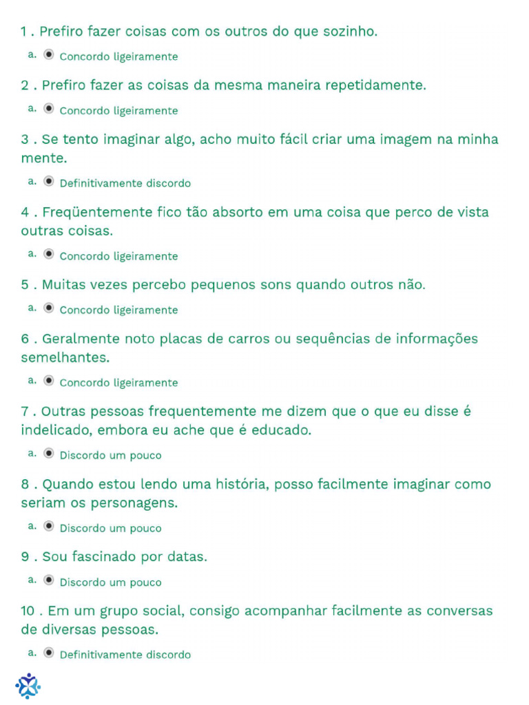Autism Spectrum Quotient Test Guide | PDF