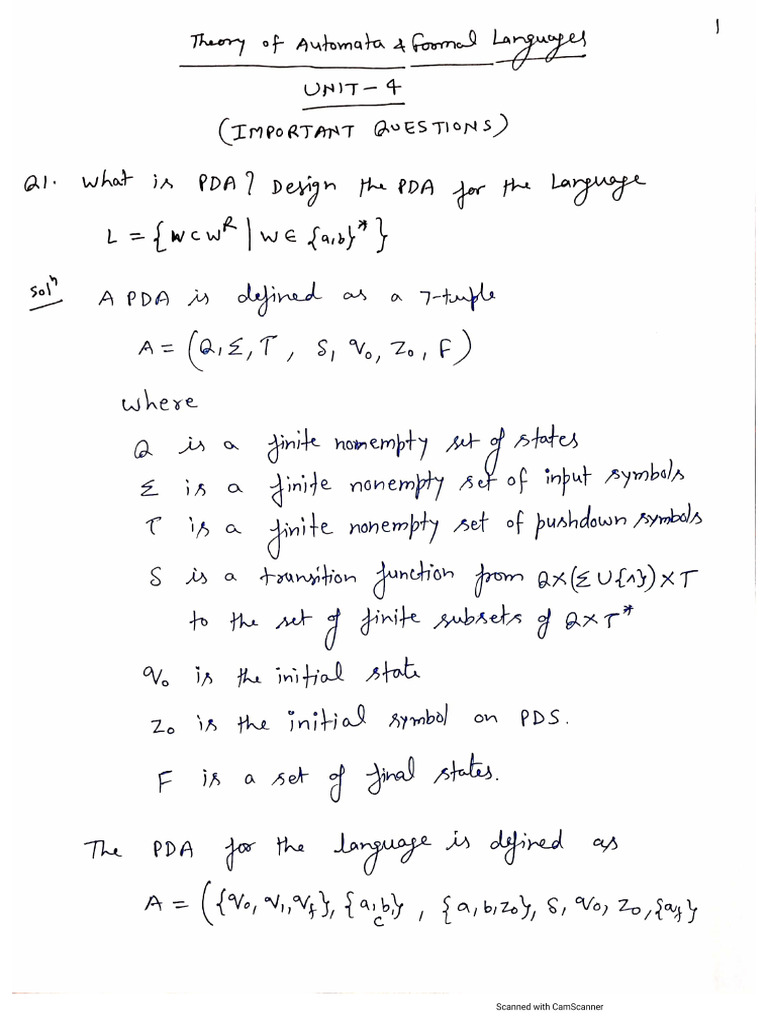TAFL Unit-4 Imp Questions | PDF