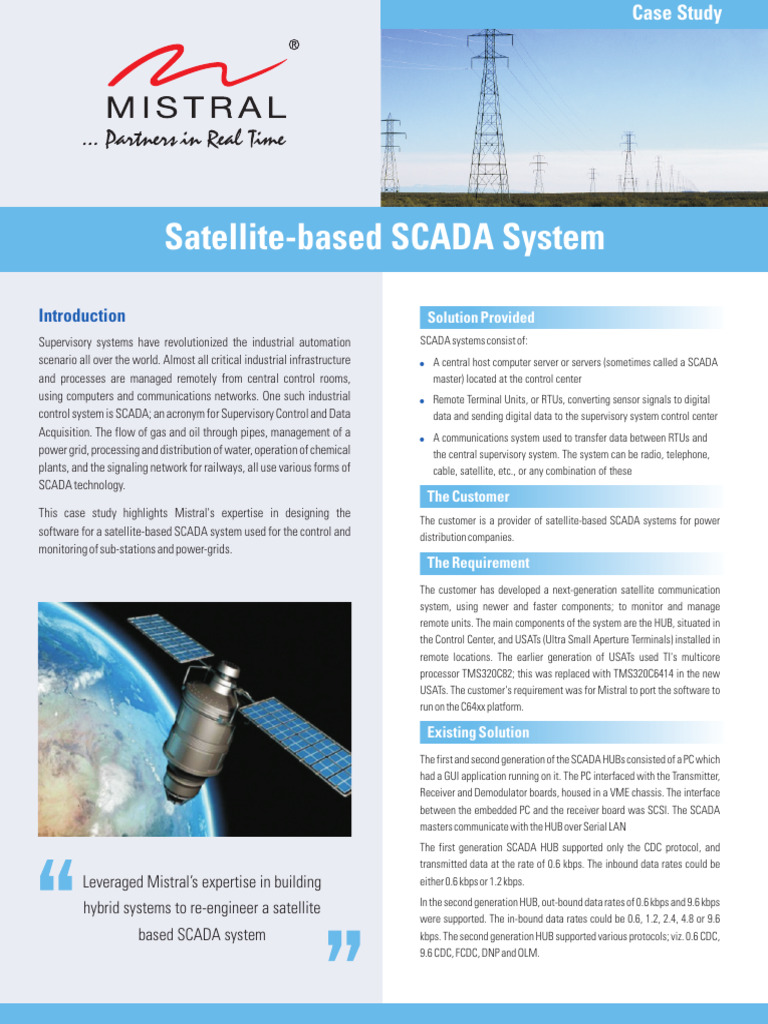 Satellite Based SCADA Systems | PDF | Scada | Computing