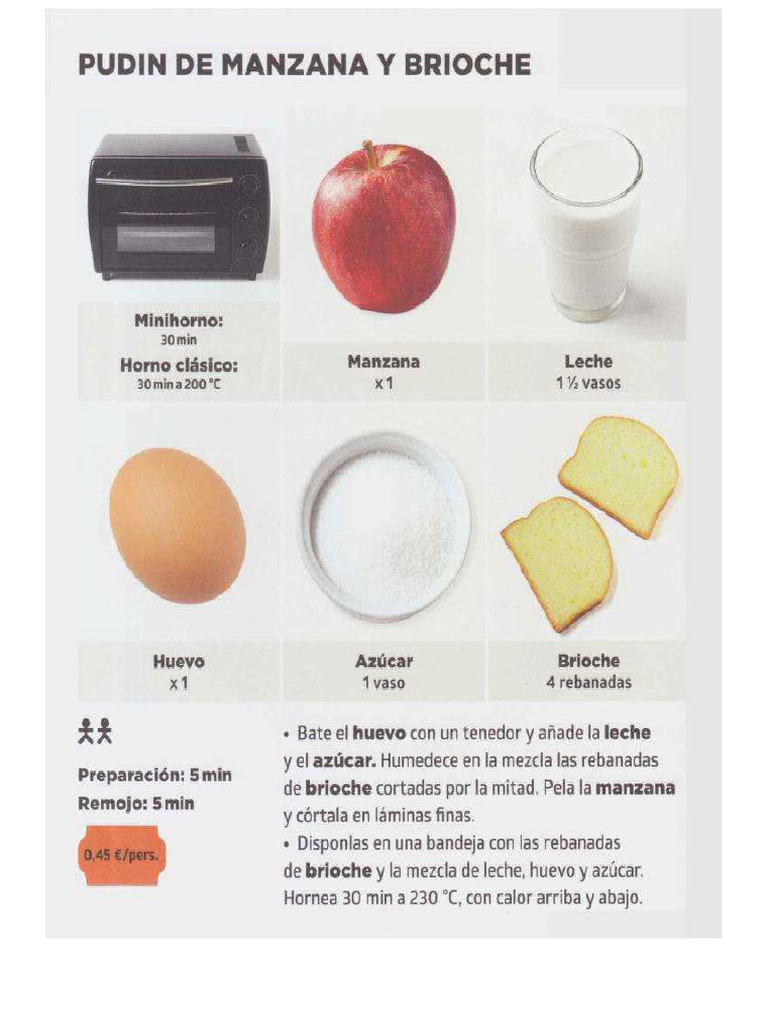 PUDIN DE MANZANA Y BRIOCHE | PDF