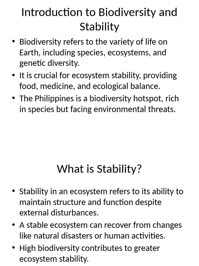 Biodiversity and Stability Extended | PDF