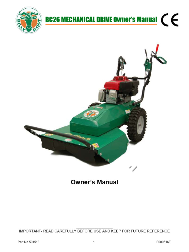 BC2600 Brush Cutter Owner’s Manual | PDF | Belt (Mechanical) | Clutch