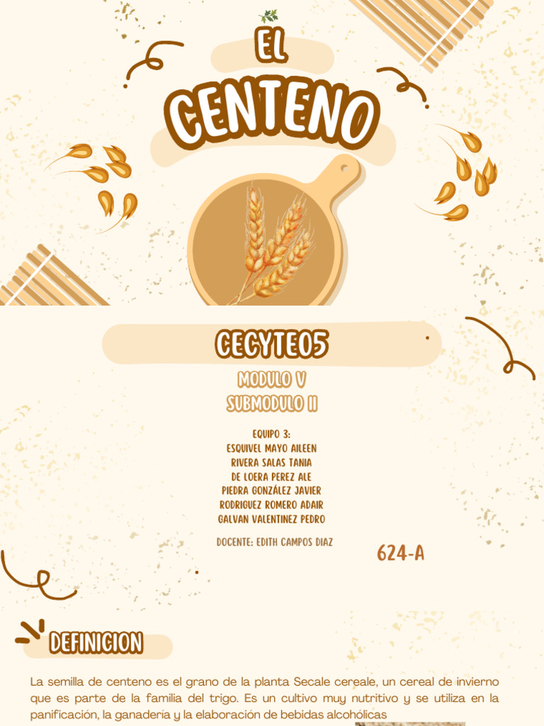 Centeno PDF | PDF | Cereales | Panes