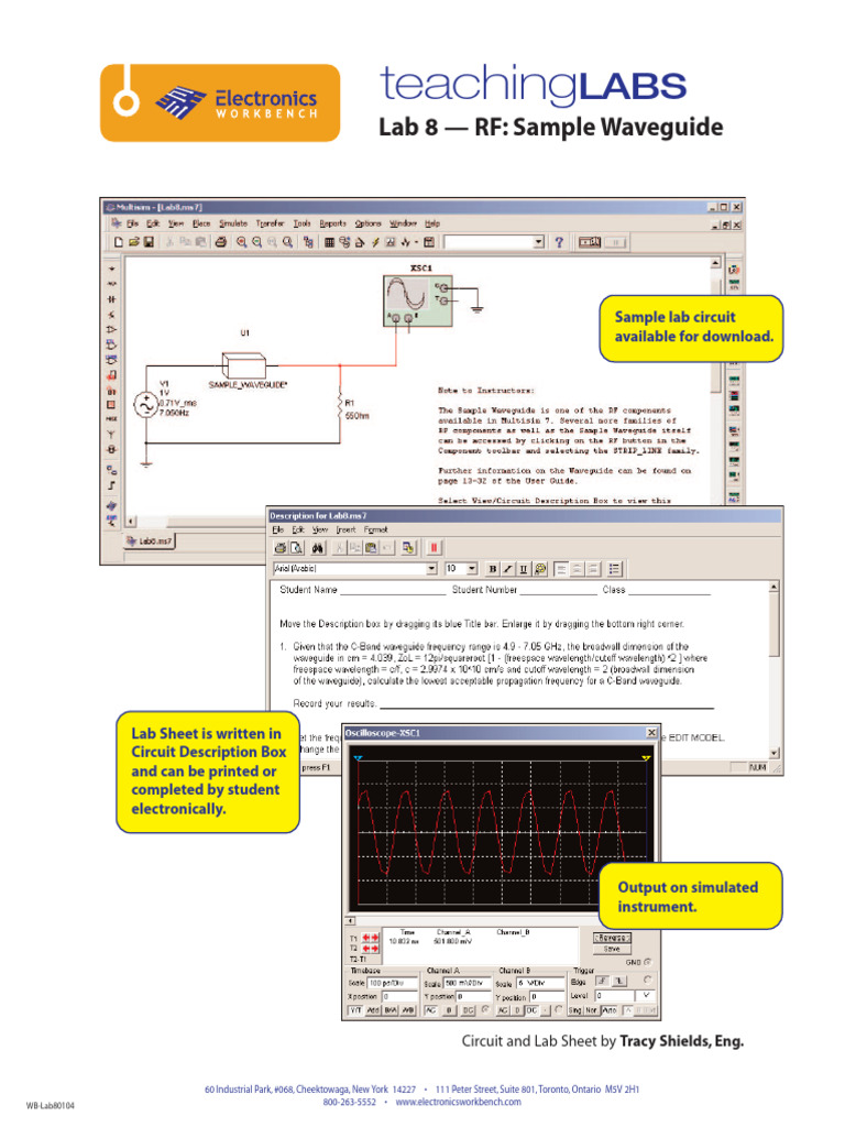 RF Waveguide Lab Circuit Sheet | PDF