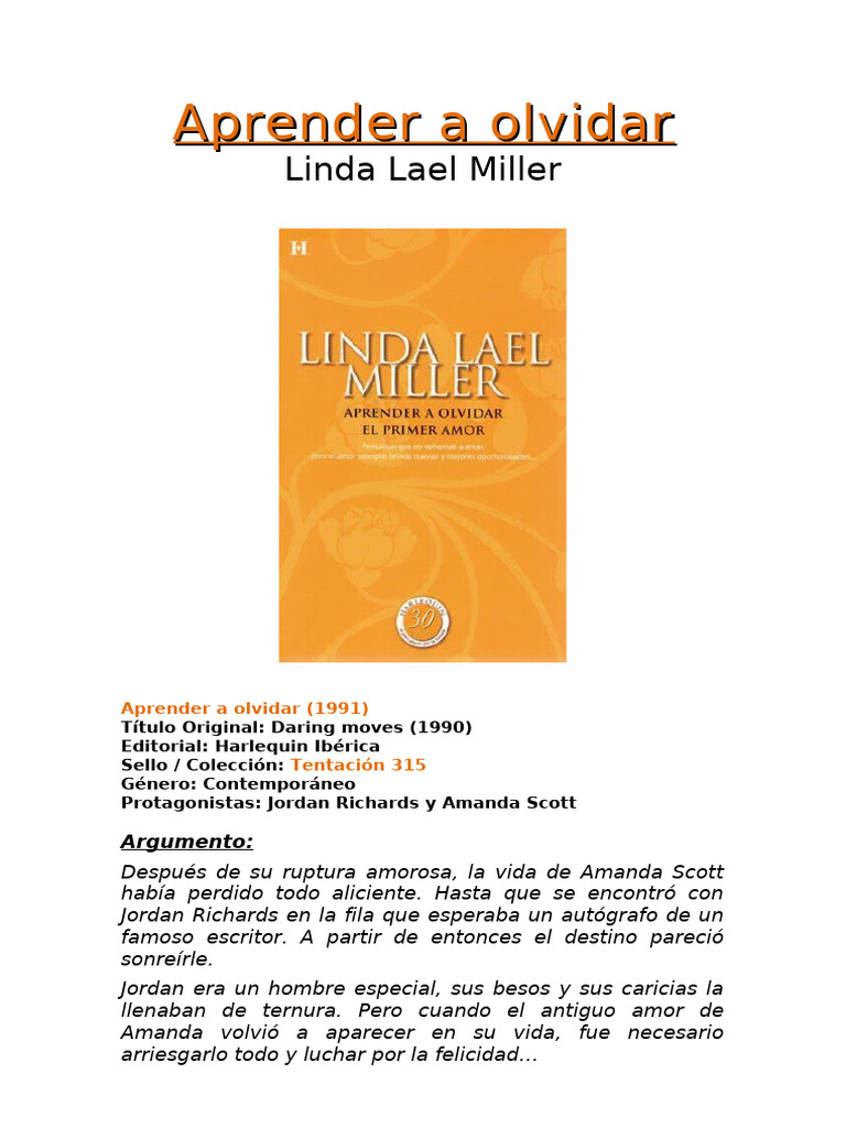 Linda Leal Miller - Aprender a olvidar | PDF
