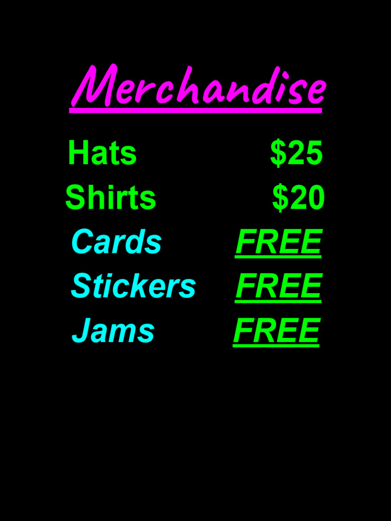 Small Merch Sign | PDF