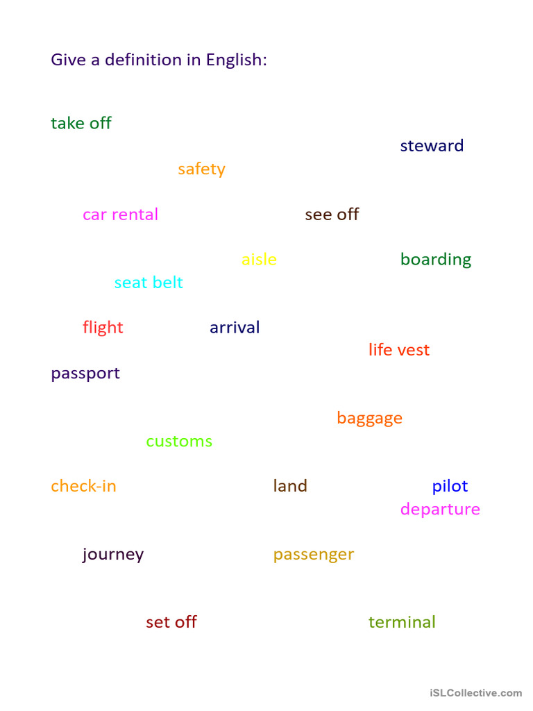 Travel Vocabulary Review | PDF