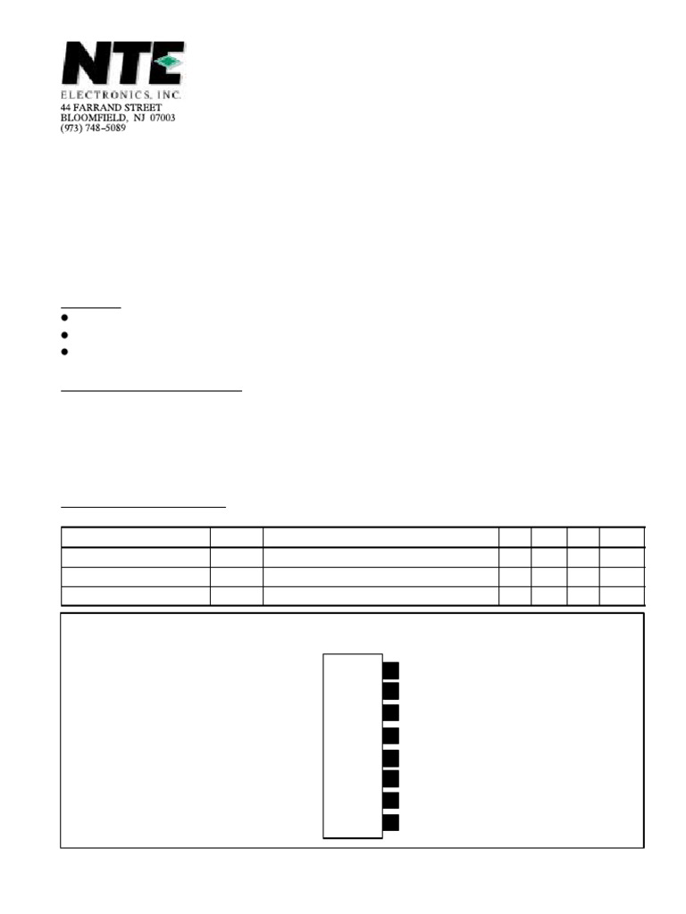 nte1795 | PDF | Amplifier | Electronic Engineering