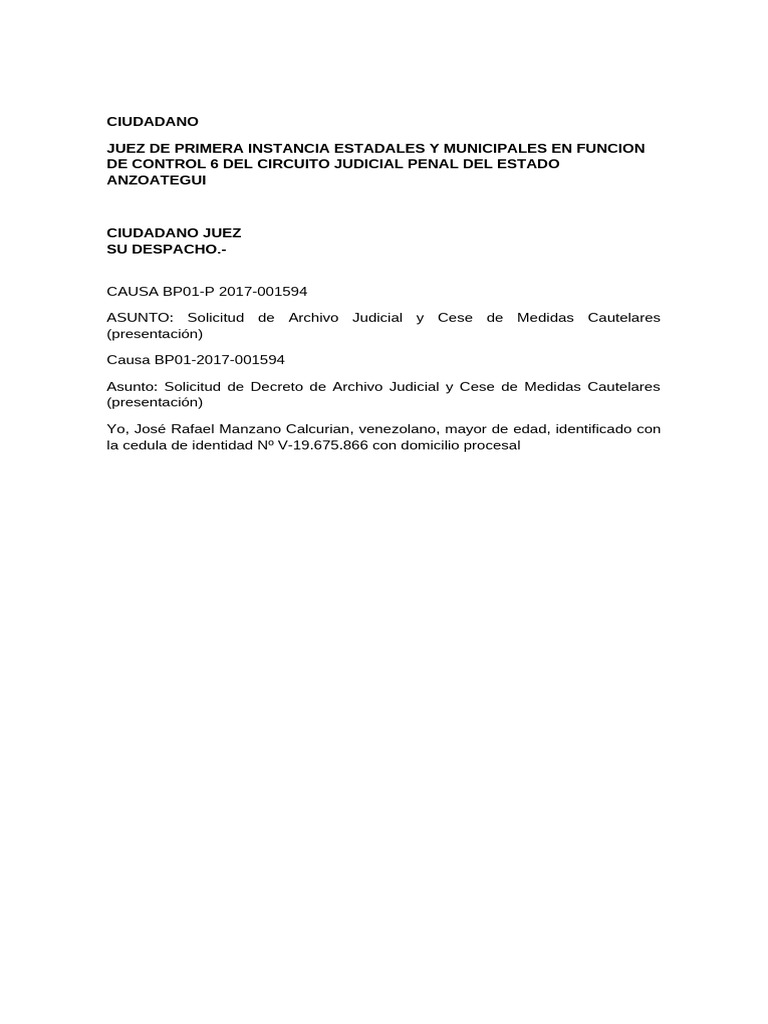 Caso Jose Manzabo Calcurian | PDF