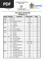 Grade 10 and 11 Term 4 Timetable 2024 PDF | PDF | Science