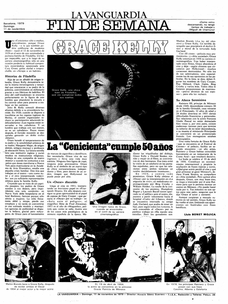 Grace Kelly. La "Cinicienta" Cumple 50 Anos | PDF