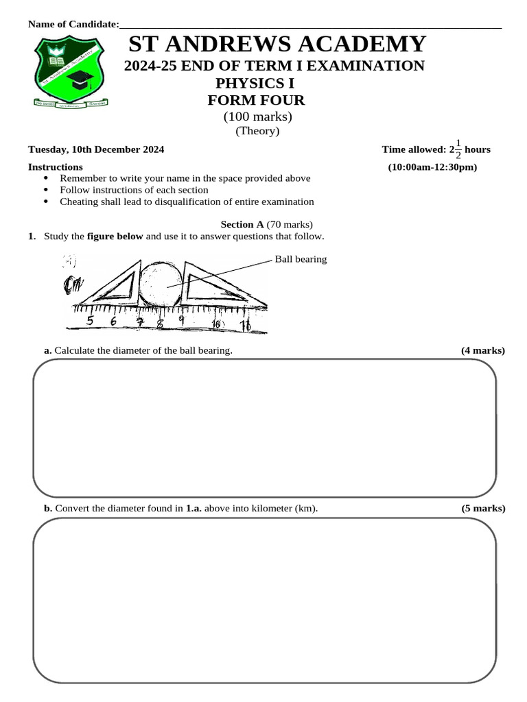 PHY 1 FORM 4 | PDF | Force | Friction