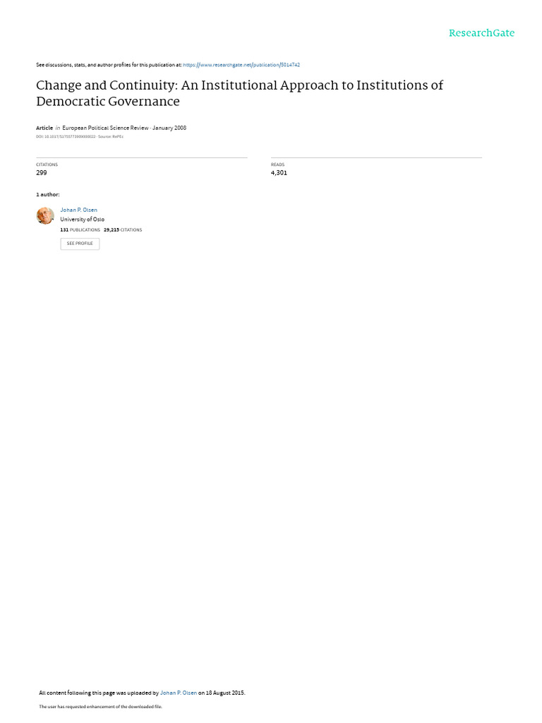 OLSEN Institutions Eu-Political-Science-Review Vol-1 n.01 2009 | PDF ...