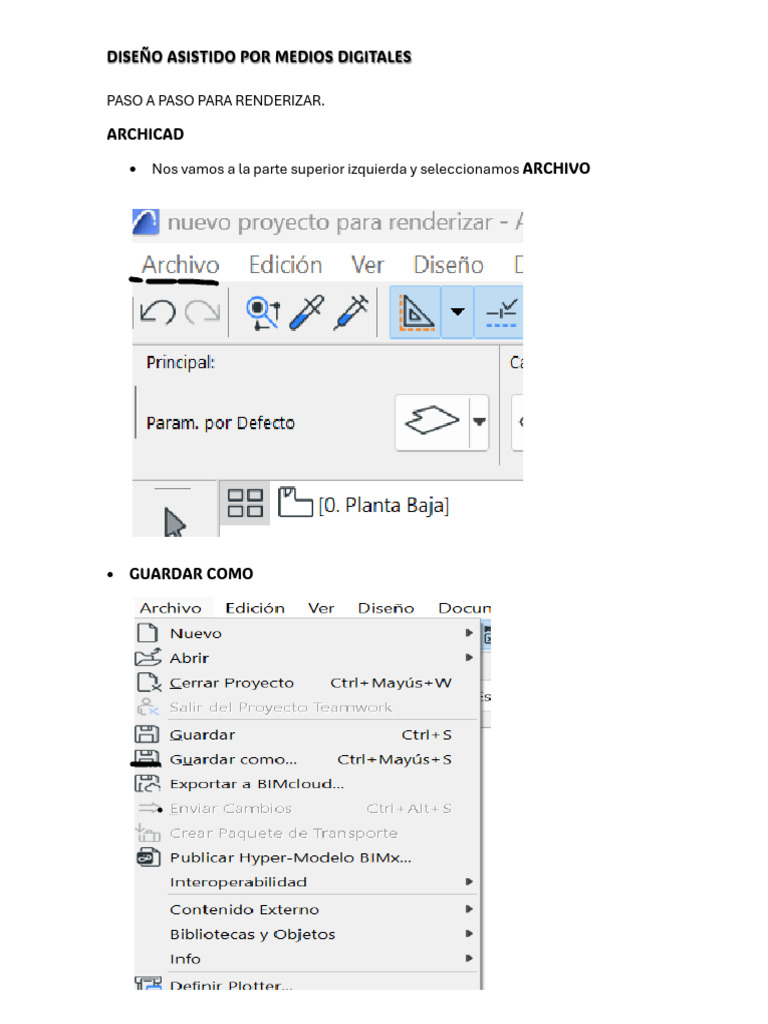 Paso A Paso para Renderizar | PDF