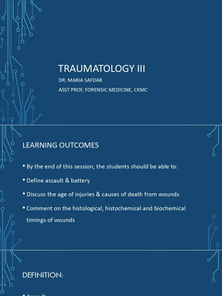 Traumatology III | PDF | Embolism | Bone