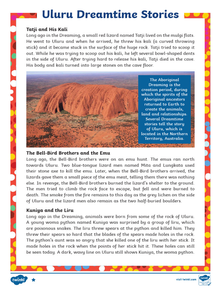 Uluru Dreamtime Tales | PDF