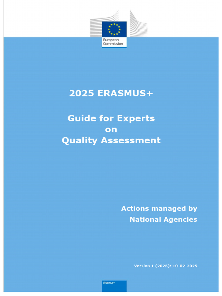 IV.1a Erasmus Plus Guide For Experts On Quality Assessment 2025 | PDF | European Union ...
