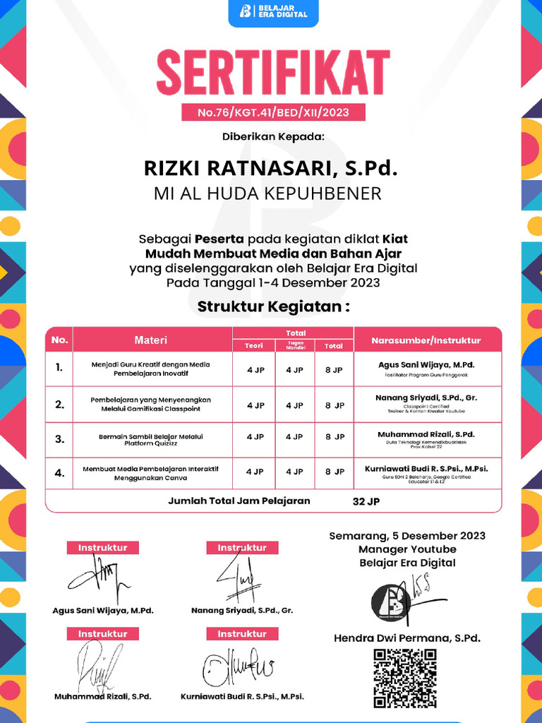 RIZKI RATNASARI, S.PD 2023 | PDF