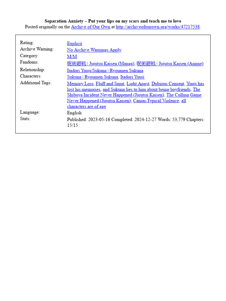 Separation Anxiety | PDF