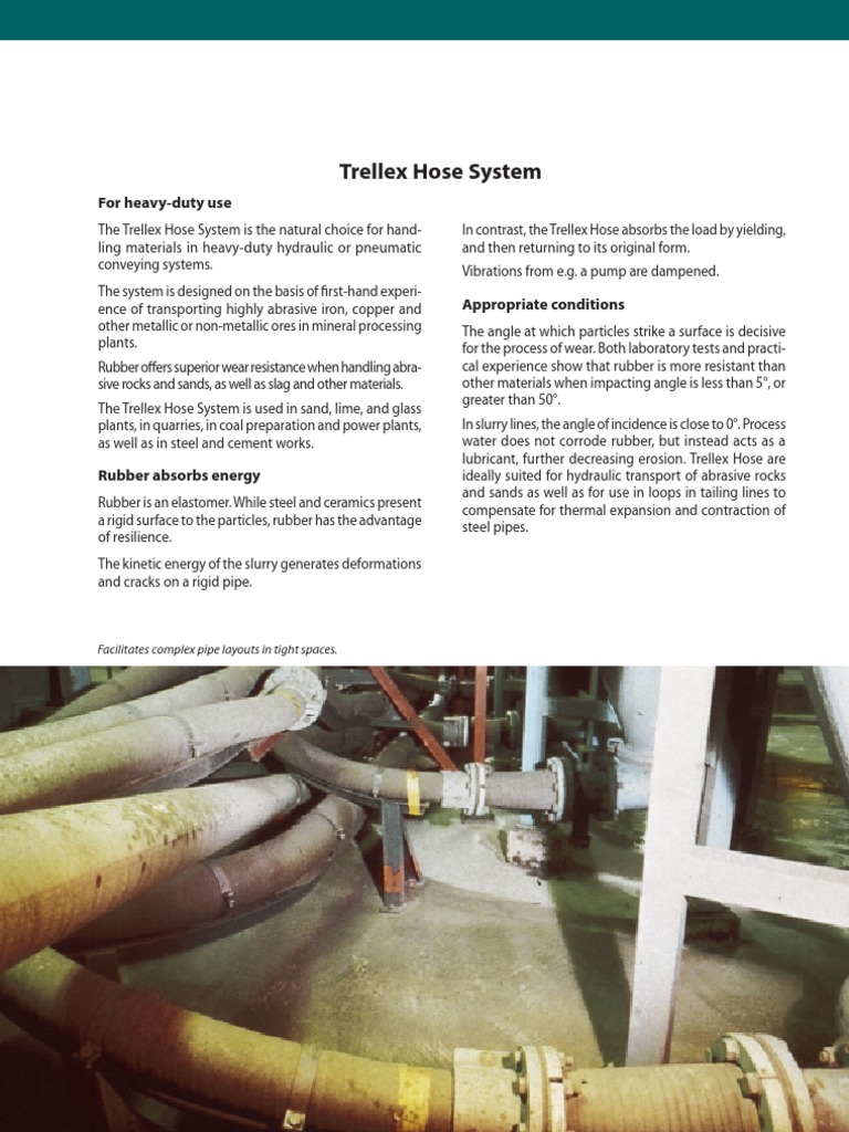 Trellex Hose System Edit HQ | PDF | Abrasive | Pipe (Fluid Conveyance)