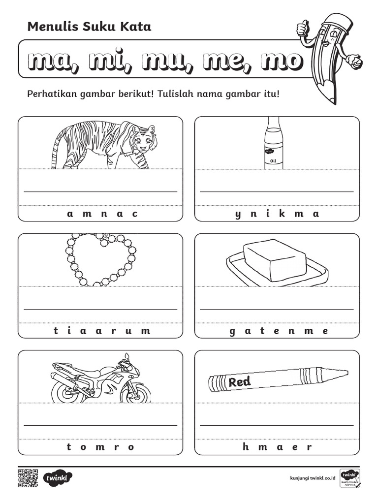 Menulis Suku Kata untuk Anak | PDF