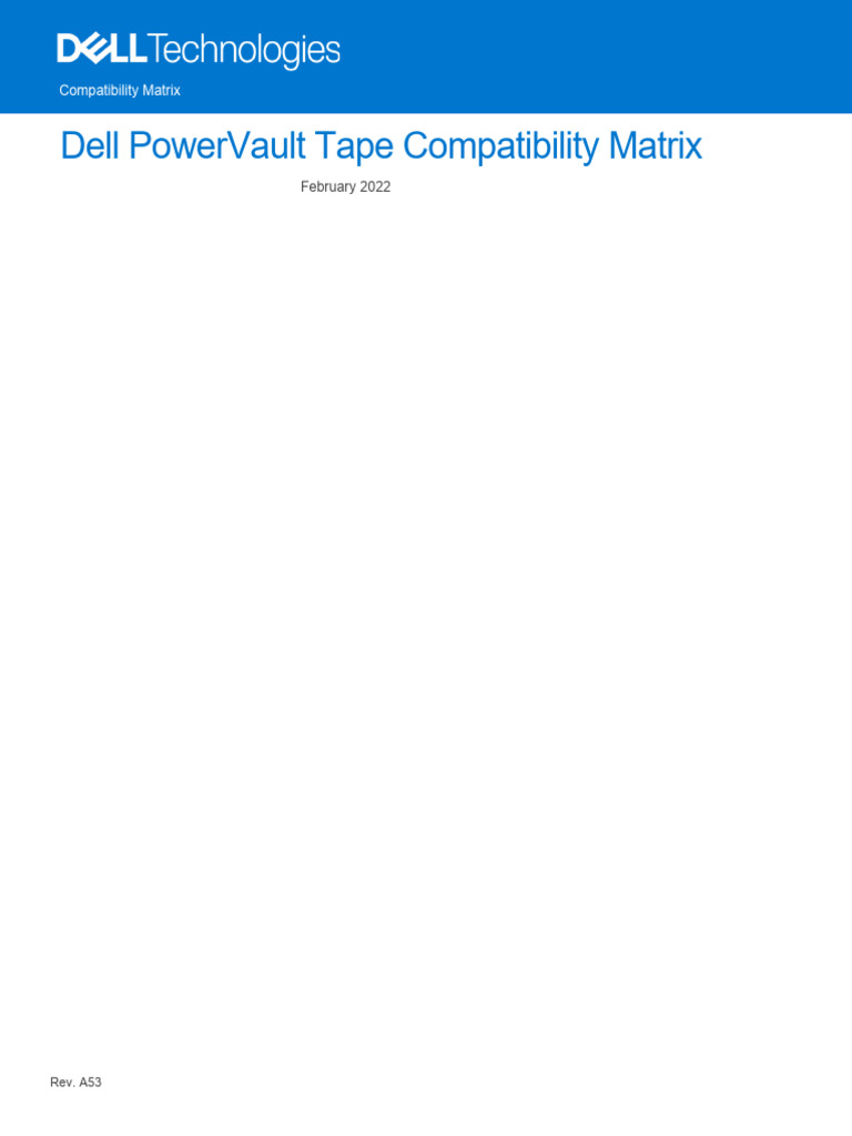 Dell Tape Compatibility Matrix Compatibility-Matrix2 | PDF | Computer ...