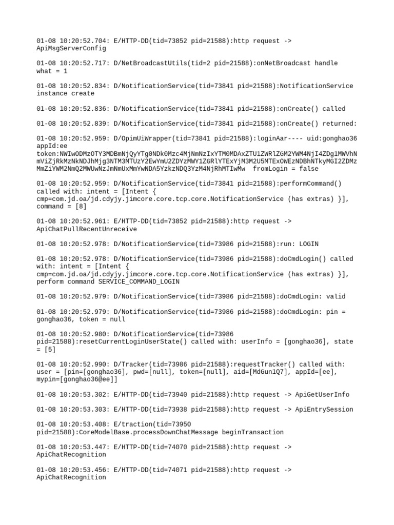 Log Opim Timline 2025 01 08 | PDF | Telecommunications | Computer Science