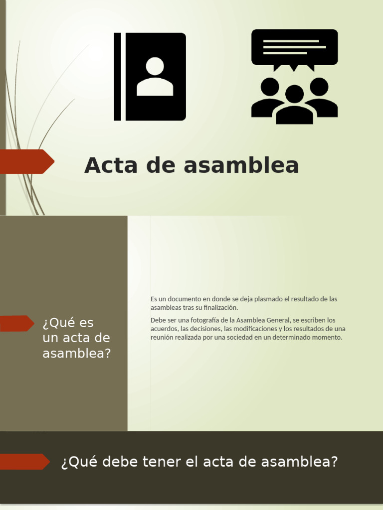 Acta de asamblea | PDF