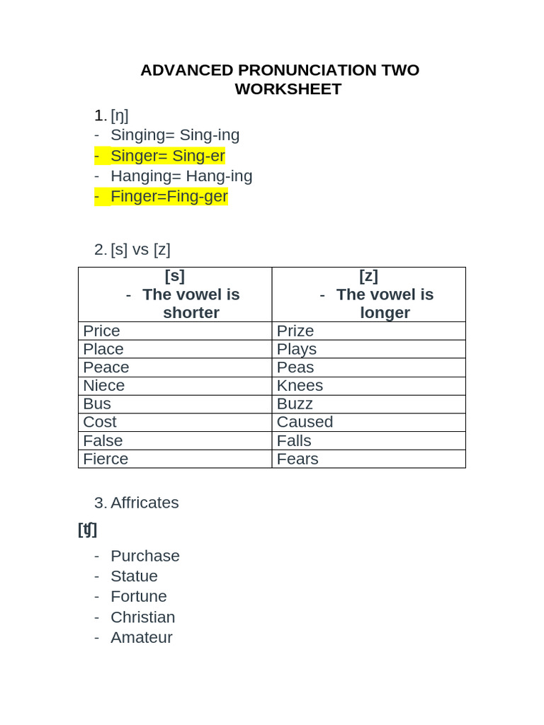 Advanced Pronunciation Two Guide | PDF | Linguistics | Languages