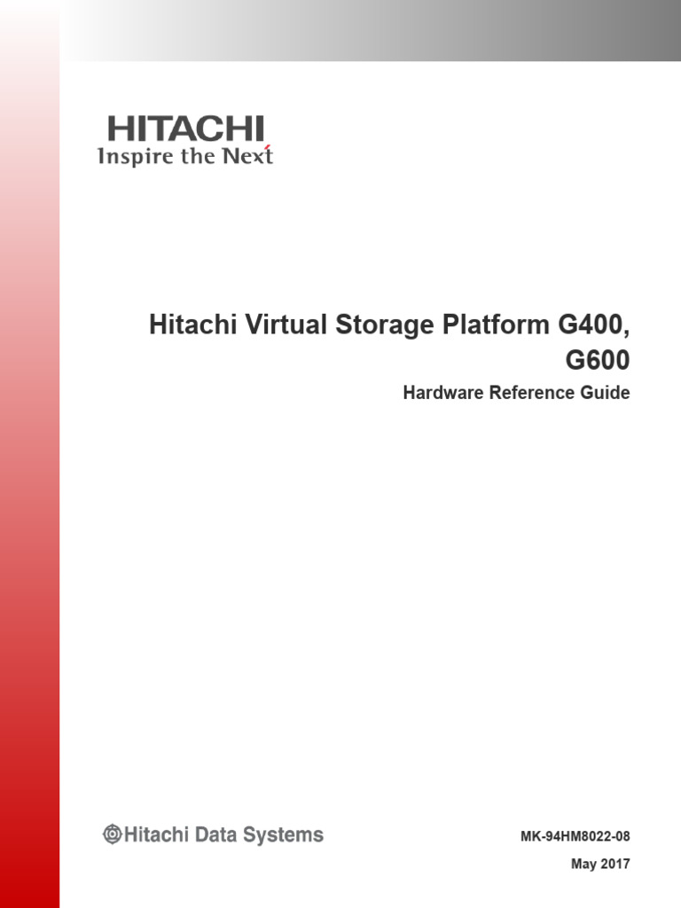 Hitachi Virtual Storage Platform G400, G600: Hardware Reference Guide | PDF | Byte ...