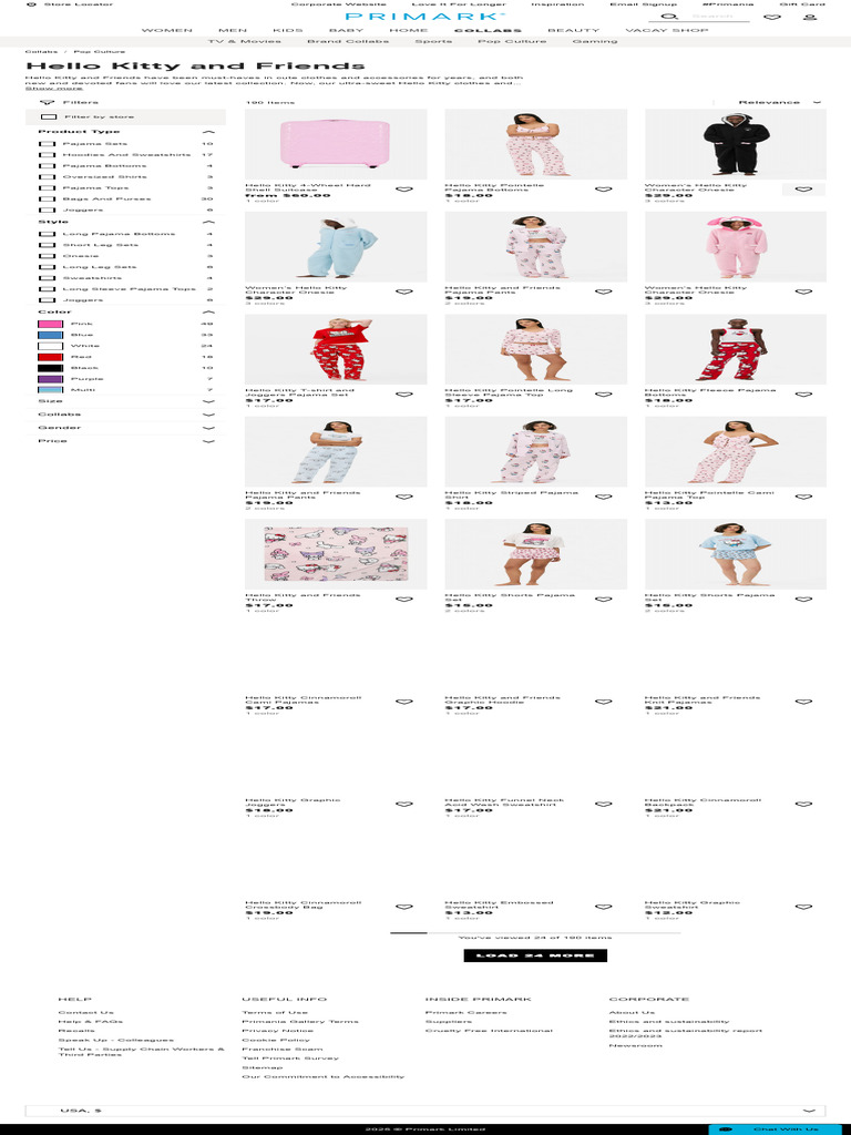 Hello Kitty Clothes Hello Kitty Pajamas Primark | PDF | Clothing | Fashion
