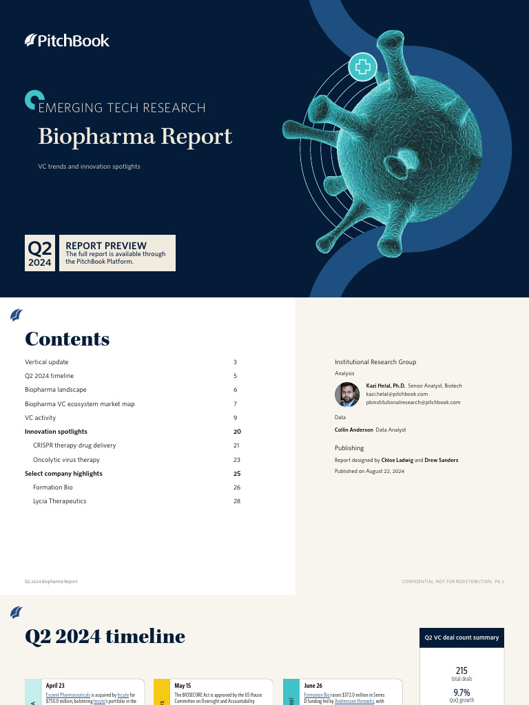 Q2 2024 Biopharma Report Preview | PDF | Biopharmaceutical | Venture ...