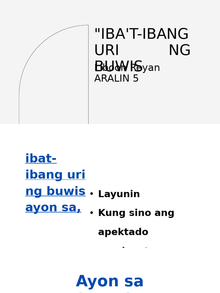 Ibat-Ibang Uri NG Buwis Ayon Sa, - 20250115 - 125805 - 0000 | PDF