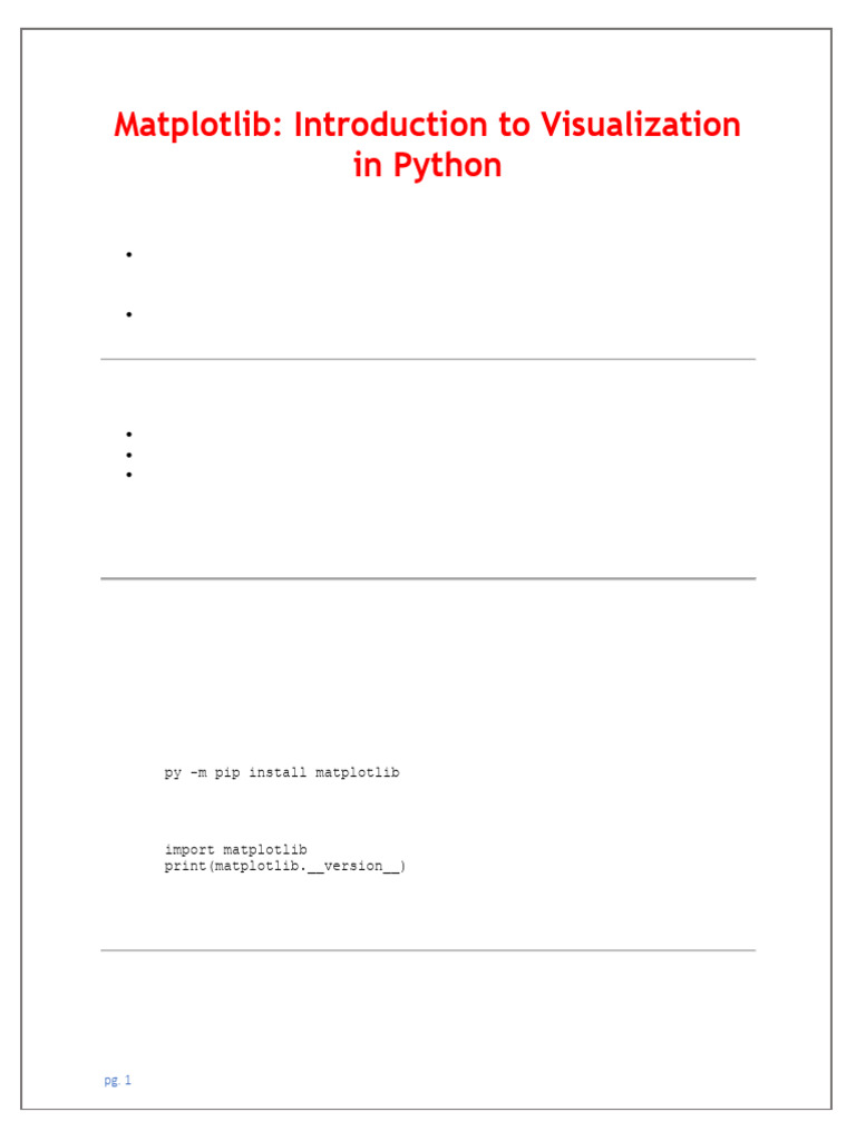 07. Matplotlib | PDF | Chart | Parameter (Computer Programming) 07. Matplotlib | PDF | Chart | Parameter (Computer Programming)