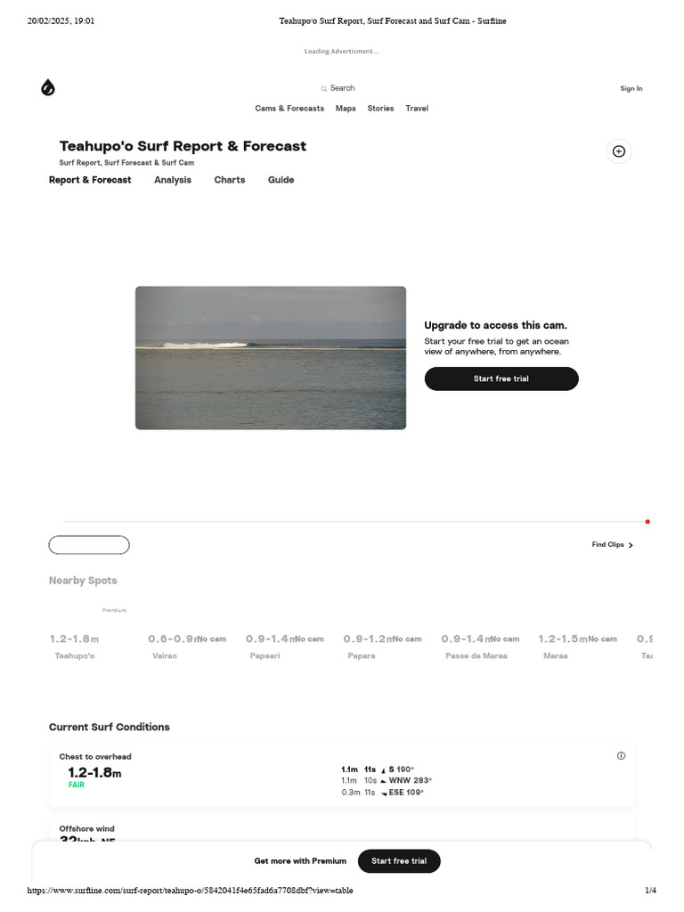 Teahupo'o Surf Report, Surf Forecast and Surf Cam - Surfline | PDF ...
