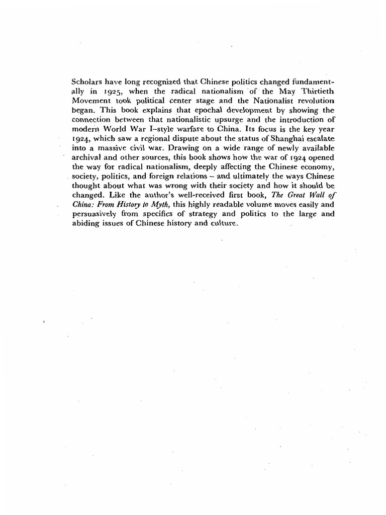 From War To Nationalism - China's Turning Point, 1924-1925 (1995 ...