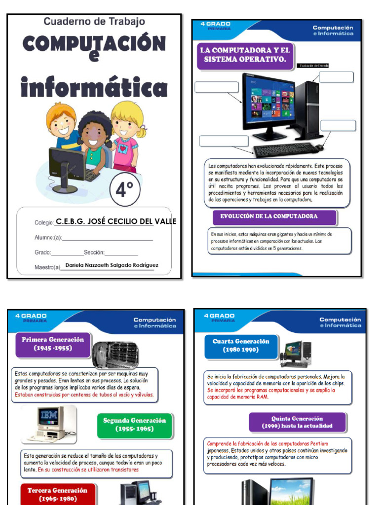 Material de Computación de 4to Grado | PDF