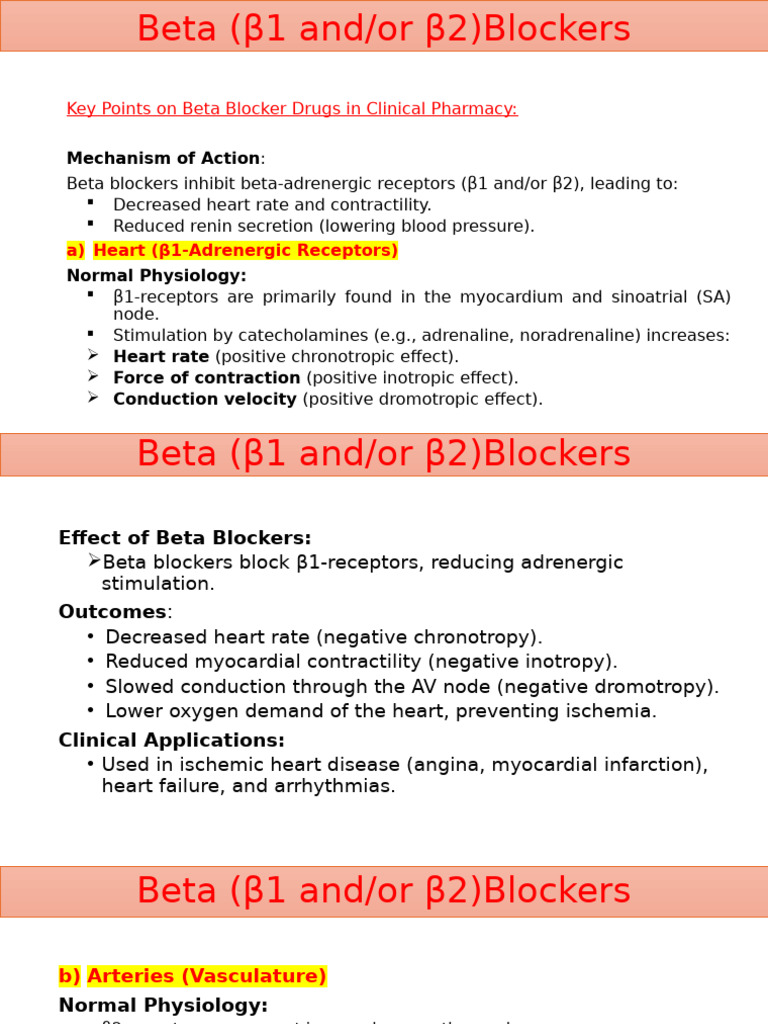 Cardiovasscular Pharmaco-Therapy (Beta Blockers) | PDF | Angiotensin | Heart Failure