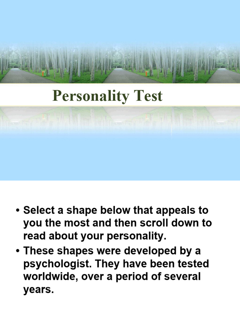 1B. Personality Test Shapes | PDF | Psychology | Psychological Concepts