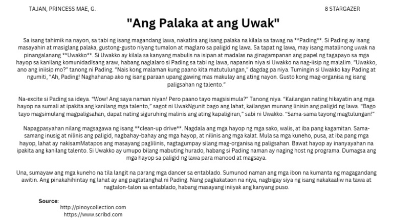 Ang Palaka at Ang Uwak Sa Isang Tahimik Na Nayon, Sa Tabi NG Isang Magandan - 20250111 - 102648 ...