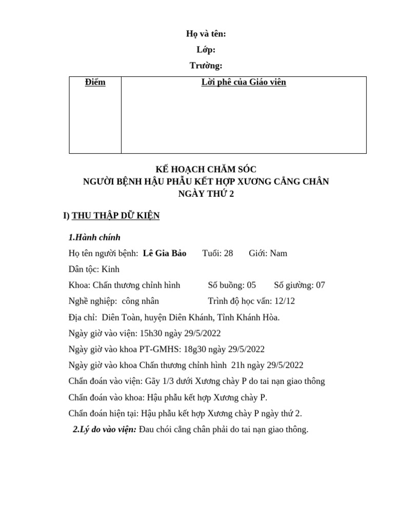 KHCS Chấn Thương | PDF