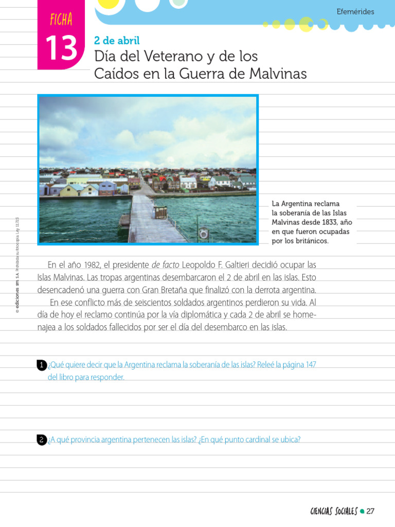 2 de Abril. Dia Del Veterano y de Los Caidos en La Guera de Malvinas ...